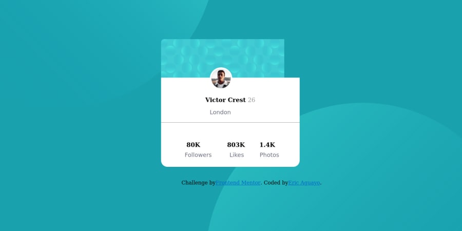 Frontend Mentor Profile Card Using Basic Html And Css Coding Challenge