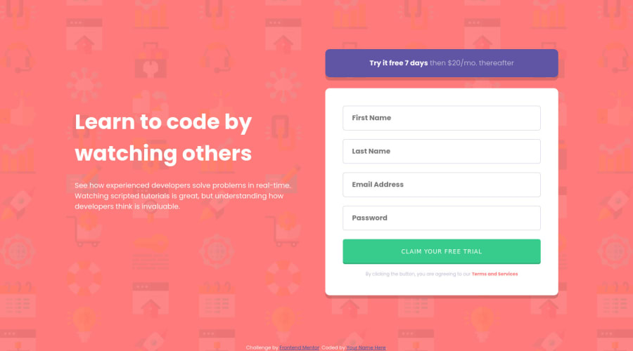 Frontend Mentor Mobile First Site Using Flexbox Coding