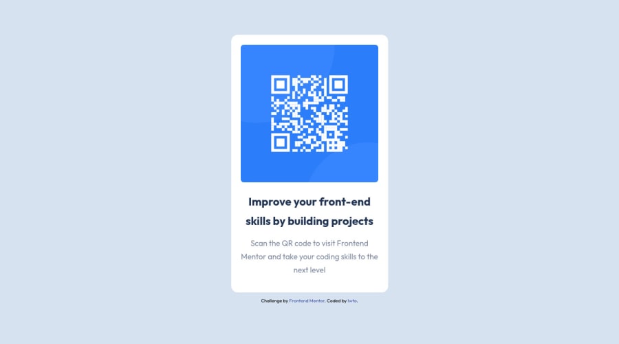 Frontend Mentor Qr Code Component Using Flex Box Coding Challenge