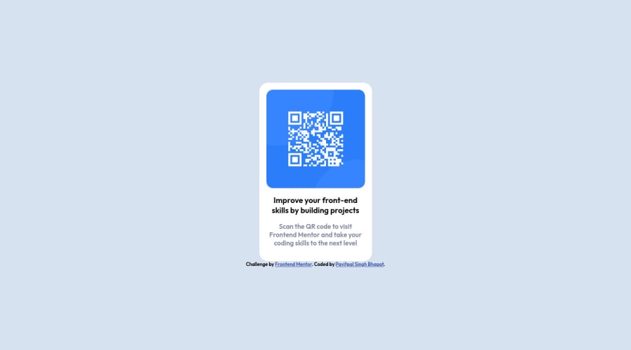 Frontend Mentor Qr Card Solution Using Flexbox Coding Challenge