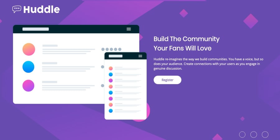 Frontend Mentor Huddle Landing Page Using Html And Css