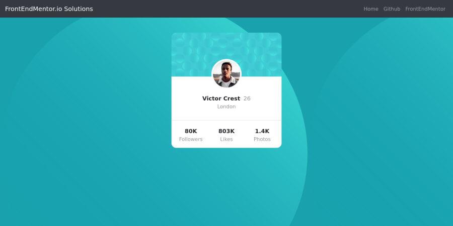Frontend Mentor Profile Card Using React Bootstrap Coding Challenge