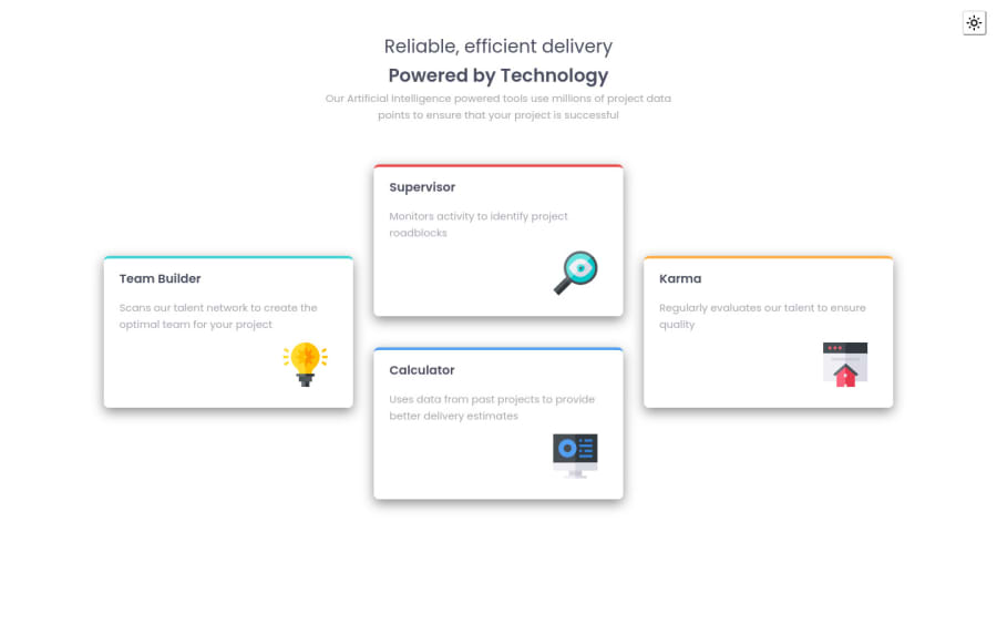 Frontend Mentor Four Card Feature Using Reactjs And Css Coding