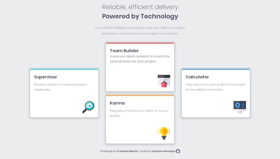 Frontend Mentor Four Card Using Css Grid And Bem Methodology Coding