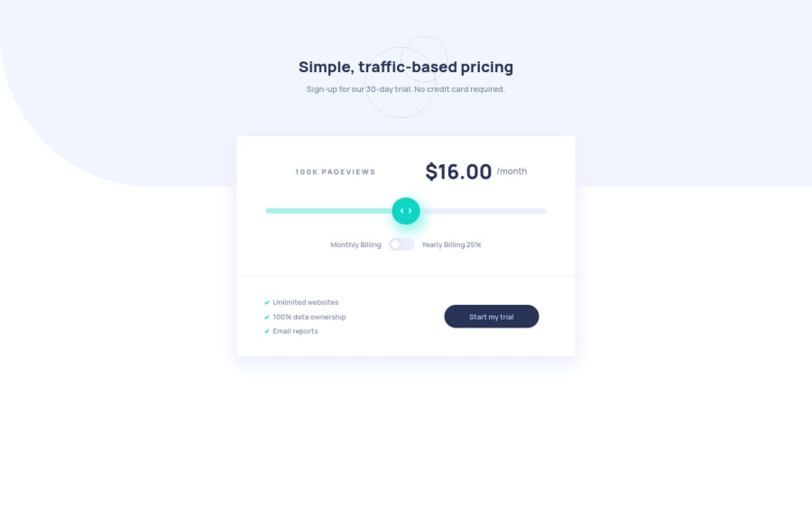 Frontend Mentor Interactive Pricing Component Saas Js Coding