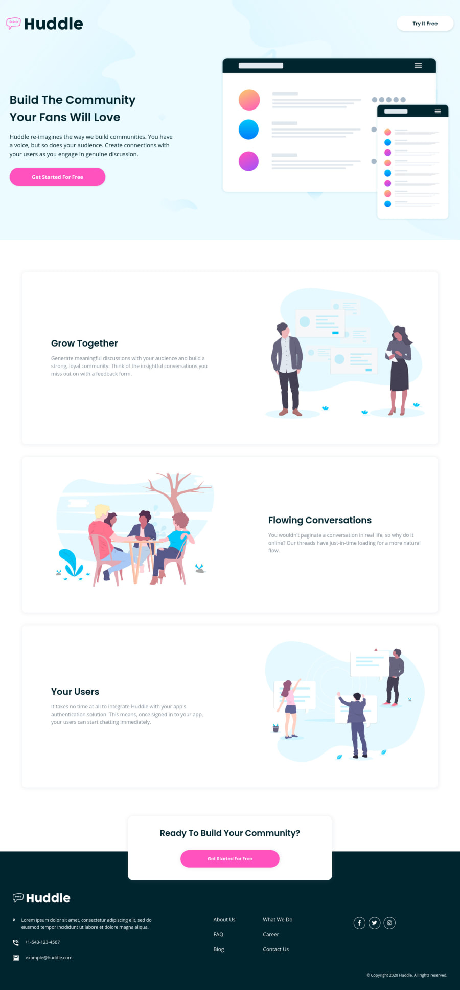 Frontend Mentor Mobile First Landing Page Using Bem Sass And