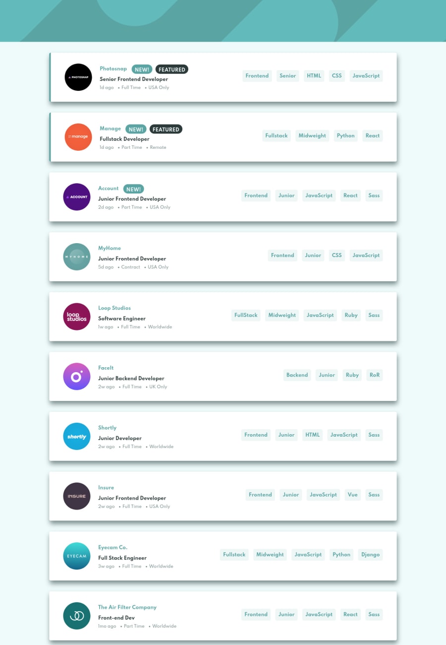 Frontend Mentor React Js Site Using Sass With Flexbox And Rest Api