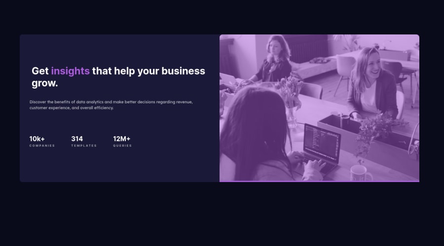 Frontend Mentor Mobile First With Sass Stats Preview Coding Challenge
