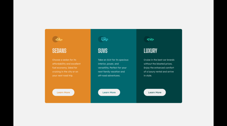Frontend Mentor Mobile First Responsive 3 Column Preview