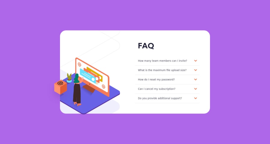 Frontend Mentor Faq Accordion Card Flexbox Background Image