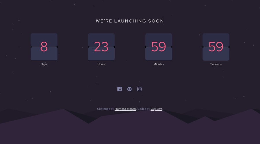 Frontend Mentor Flip Countdown Timer With React And Scss Coding
