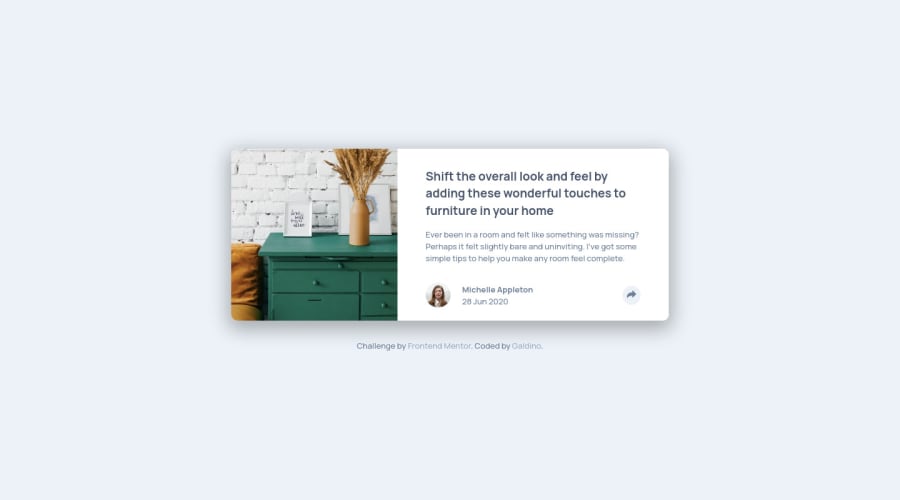Frontend Mentor Mobile First Article Preview Html Css