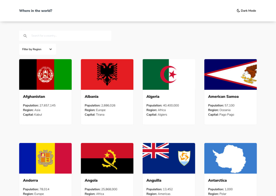Frontend Mentor Rest Countries Api Using React And Tailwindcss Coding