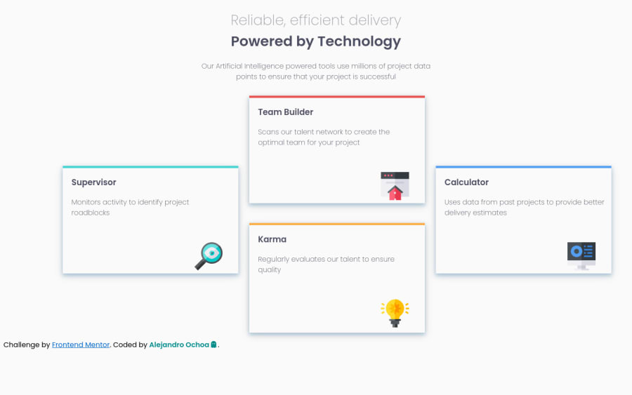 Frontend Mentor Four Card Feature Section Html Y Css Grid Coding