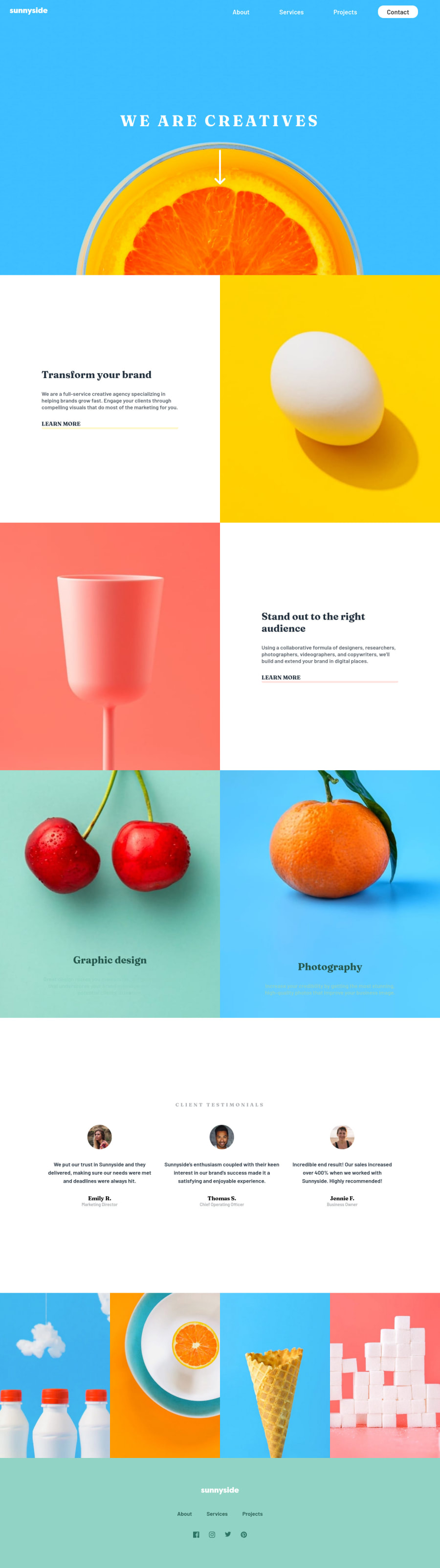 Frontend Mentor Sunnyside Agency Landing Page With Sass