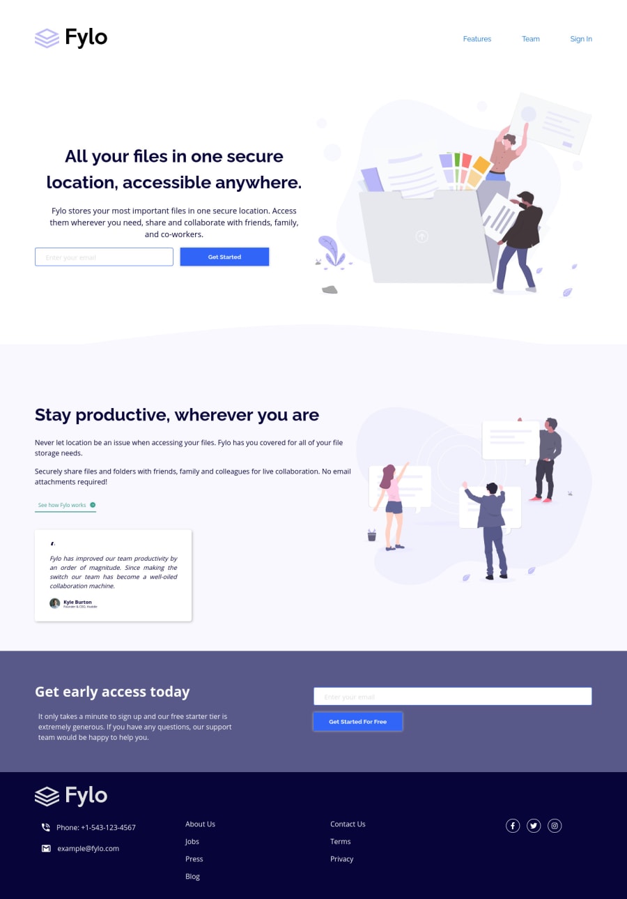 Frontend Mentor Landing Page With Two Column Scss Grid And Flex