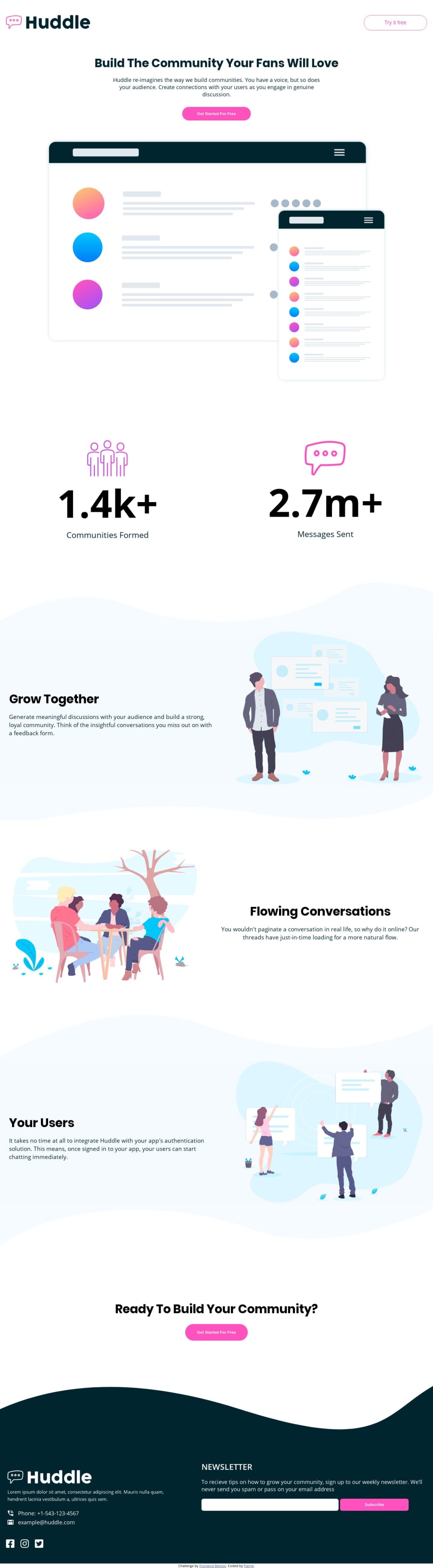 Frontend Mentor Sass Partial Responsive Curved Sections Website
