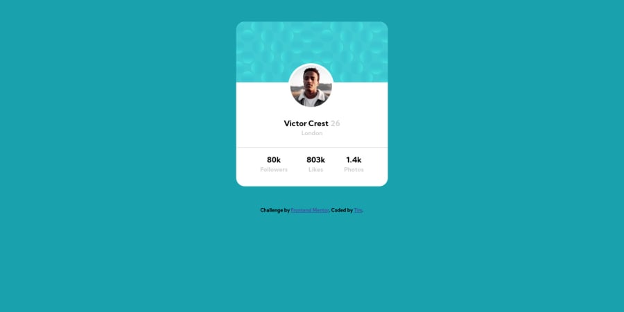 Frontend Mentor Profile Card Pure Css Coding Challenge Solution