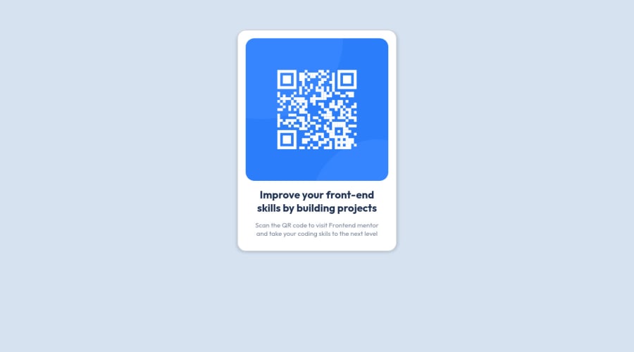 Frontend Mentor Qr Card Component Using Html And Css Flexbox Coding