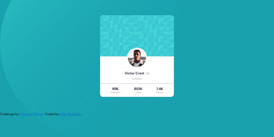 Frontend Mentor Profile Card Component Using Rwd Bem