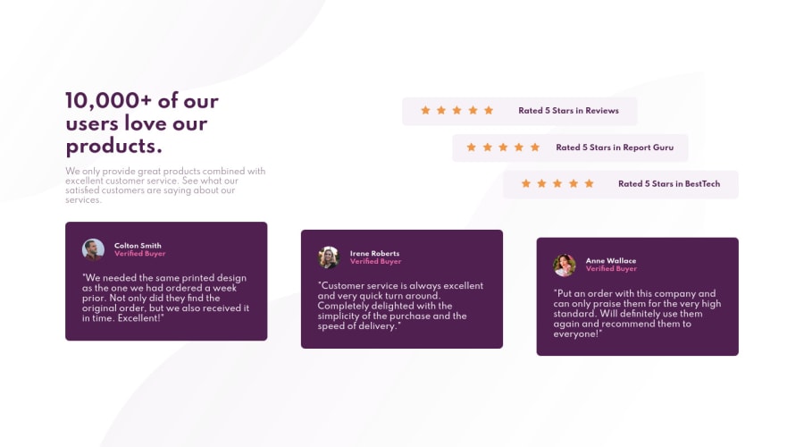 Frontend Mentor Social Proof Section Master Html Css Grid Flex Media