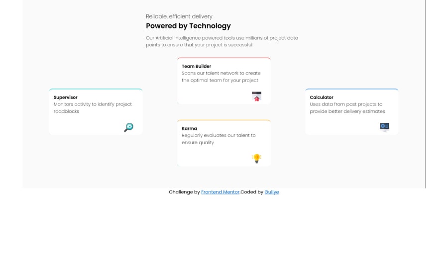 Frontend Mentor Responsive Four Card Section Using Css Grid Coding