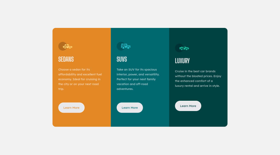 Frontend Mentor 3 Card Component Challenge Using Html Css Coding