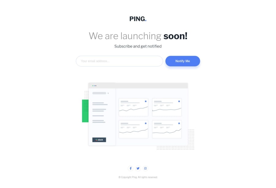 Frontend Mentor Html Scss Single Column Coming Soon Page Coding