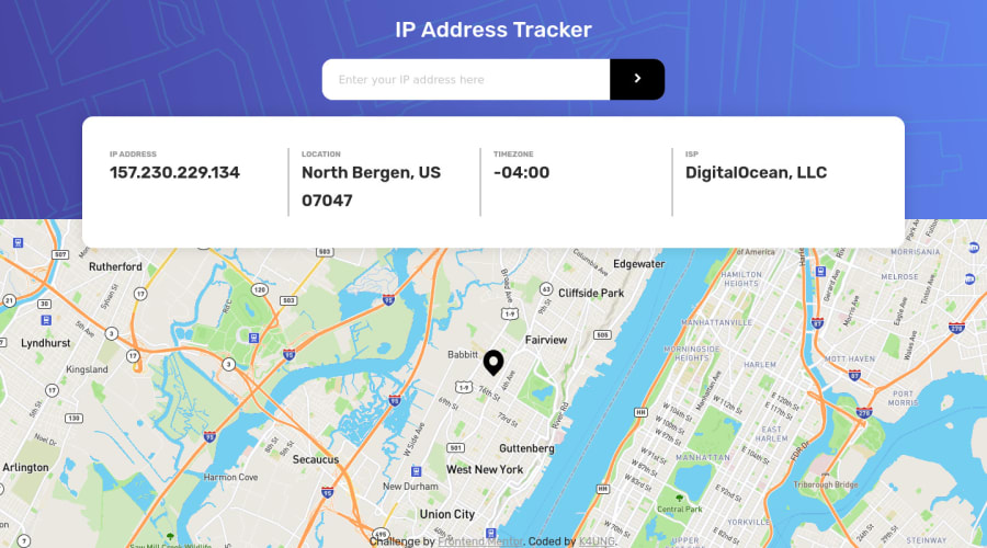 Frontend Mentor Ip Address Tracker Coding Challenge Solution