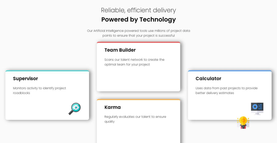 Frontend Mentor Four Card Feature Section With Html Css Coding