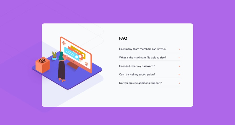 Frontend Mentor Faq Accordion Using Sass Css Grid