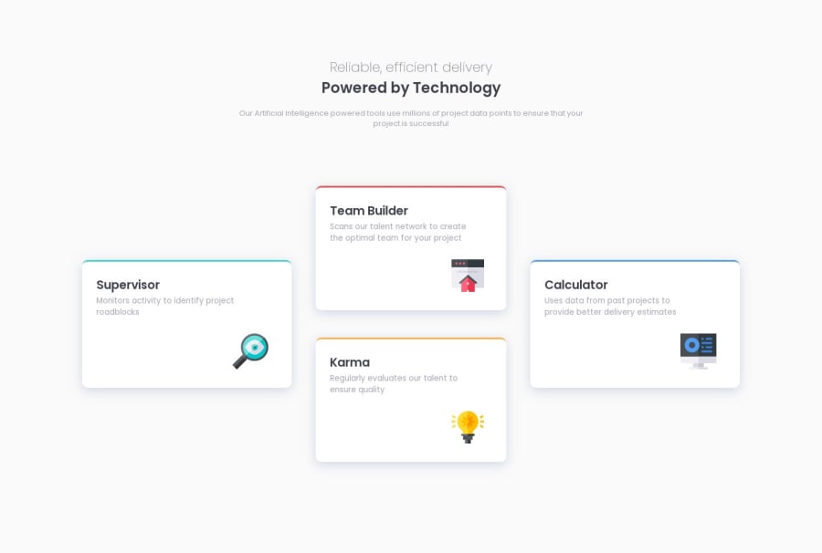 Frontend Mentor Four Card Page With Html And Css Coding Challenge