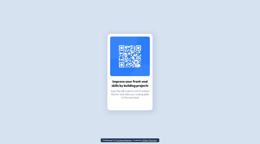 Frontend Mentor Frontend Mentor Qr Code Component With Pure Html5 And Css3 Coding Challenge 1126