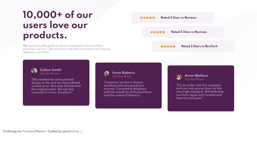 Frontend Mentor Desktop First Method Social Proof Grid And Flex