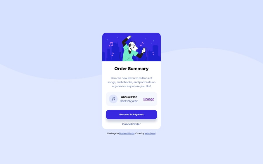Frontend Mentor Responsive Order Summary Page Using Css Grid And