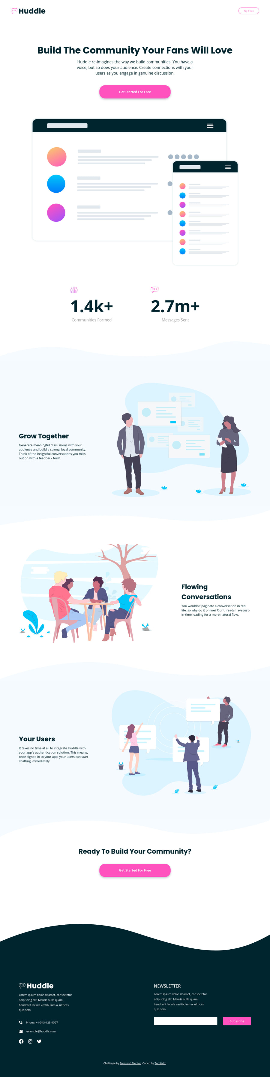 Frontend Mentor Responsive Landing Page With Css Flexbox And Grid