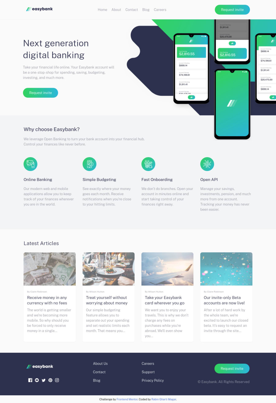 Frontend Mentor Mobile First Webpage Built With Html