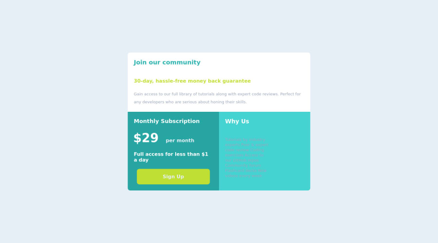 Frontend Mentor Single Page Grid Pricing Page Pure Html And Css