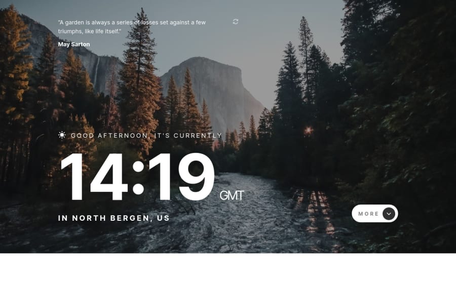 Frontend Mentor Responsive Clock App Html5 Sass And