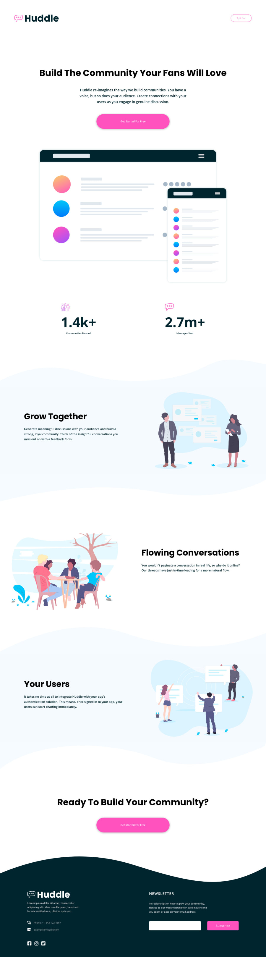 Frontend Mentor Mobile First Landing Page With Curved