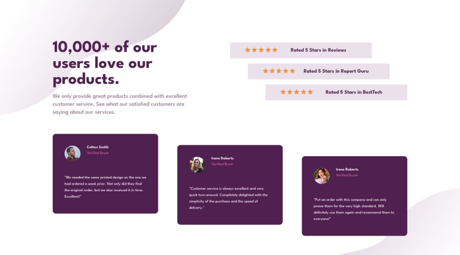 Frontend Mentor Social Proof Section Using Css Grid And Flex Box