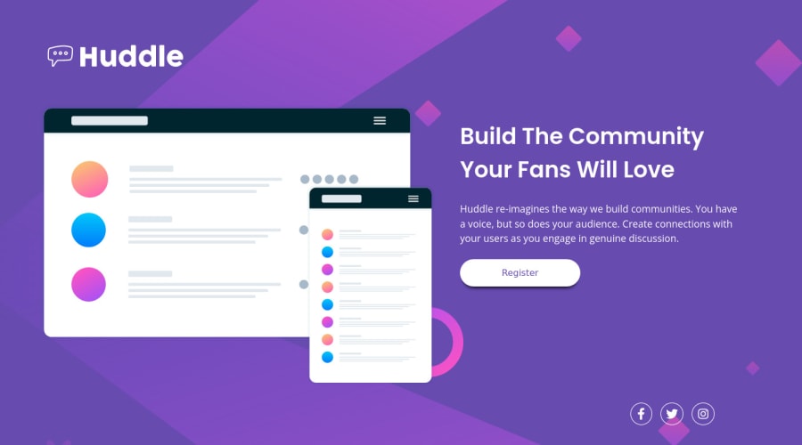 Frontend Mentor Landing Page Designed Mobile First With