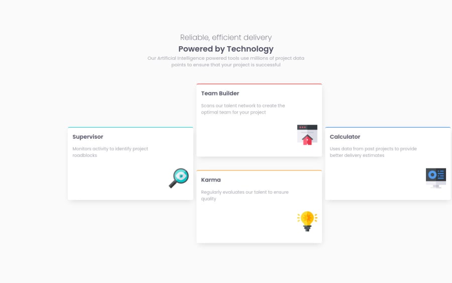 Frontend Mentor Four Card Feature By Themattfire Bem