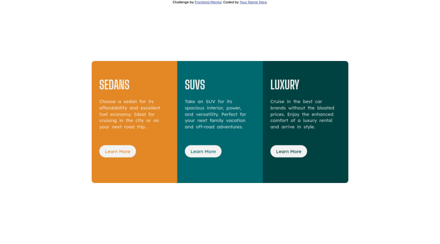 Frontend Mentor Three Column Card Grid I Used Orduinary Sass Rules