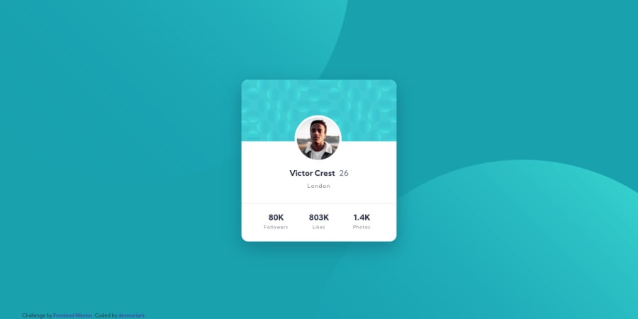 Frontend Mentor Profile Card Component Using Css Grid