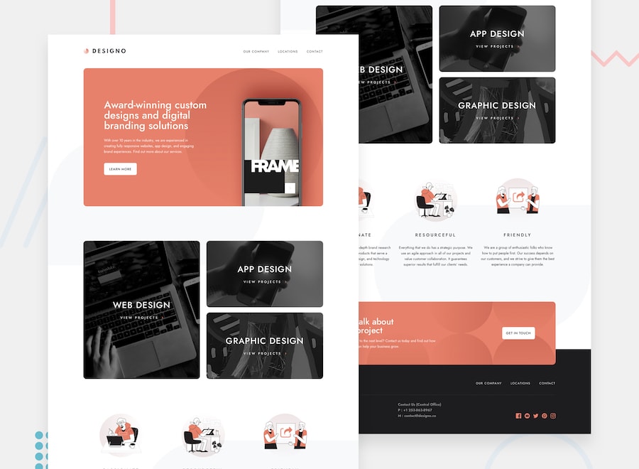 Frontend Mentor Designo Multi Page Website Coding Challenge