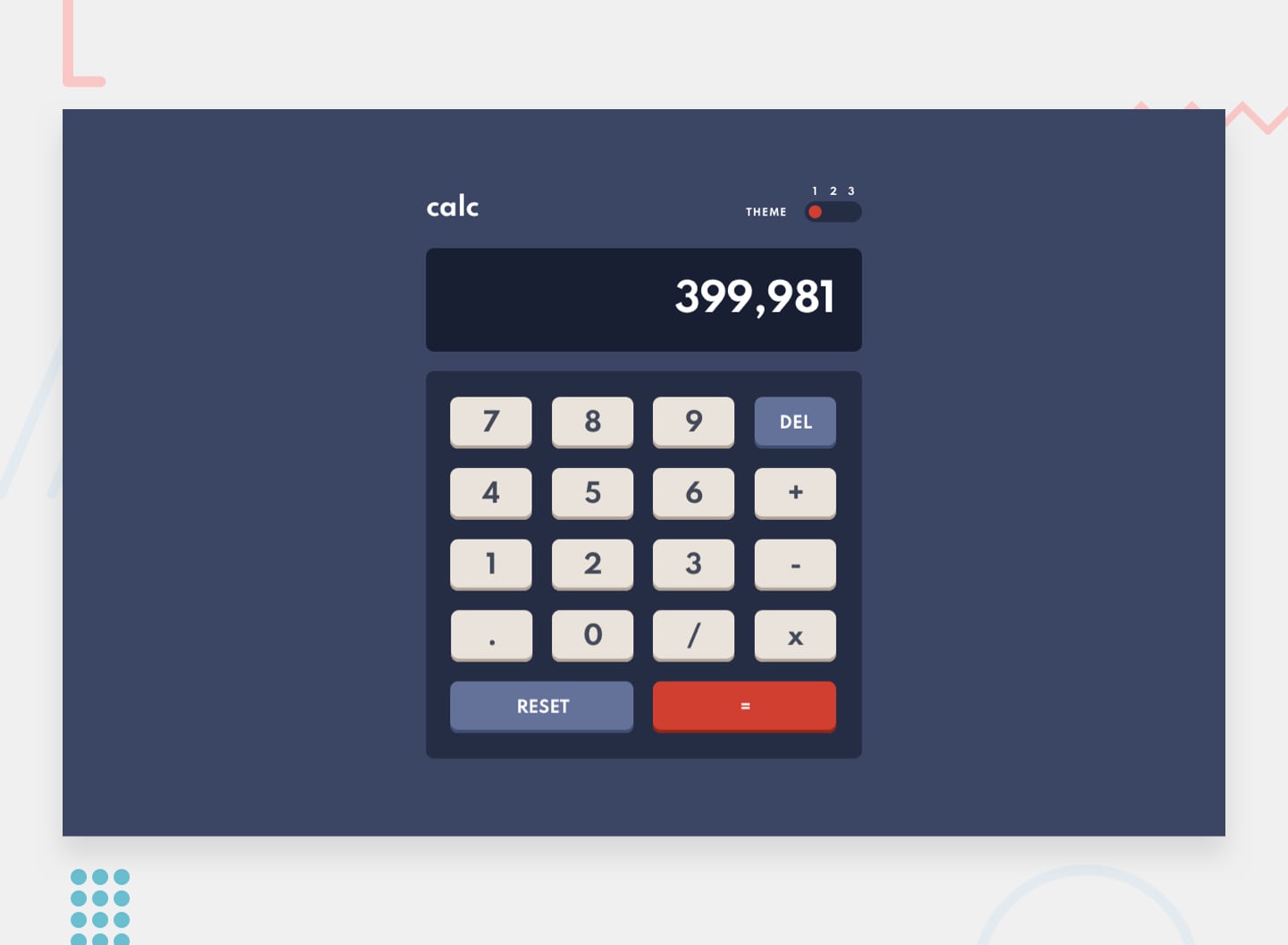 Frontend Mentor Calculator App Coding Challenge