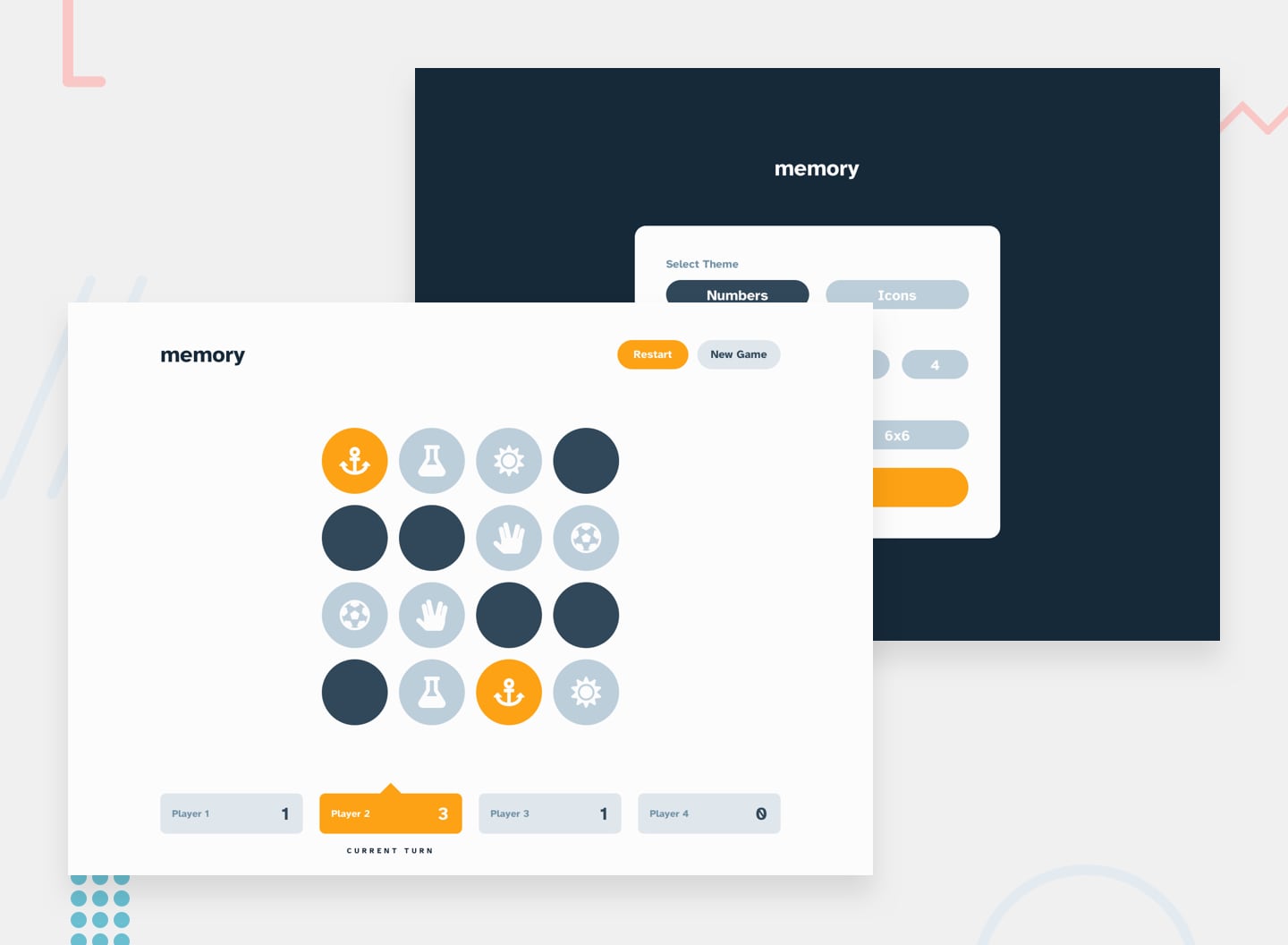 Frontend Mentor Memory Game Using React And Tailwind Coding Challenge