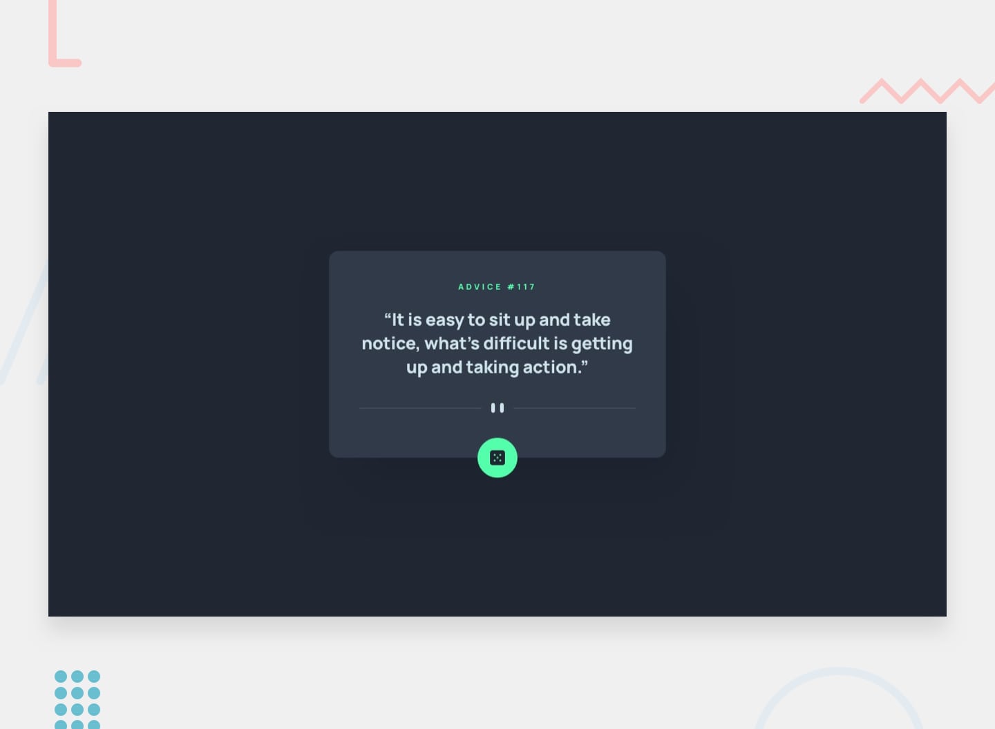Frontend Mentor Advice Generator App Coding Challenge