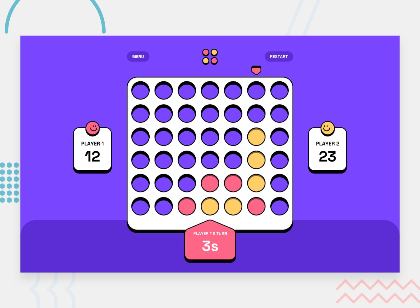 Frontend Mentor Connect Four Game Using React Css Modules And Typescript Coding Challenge